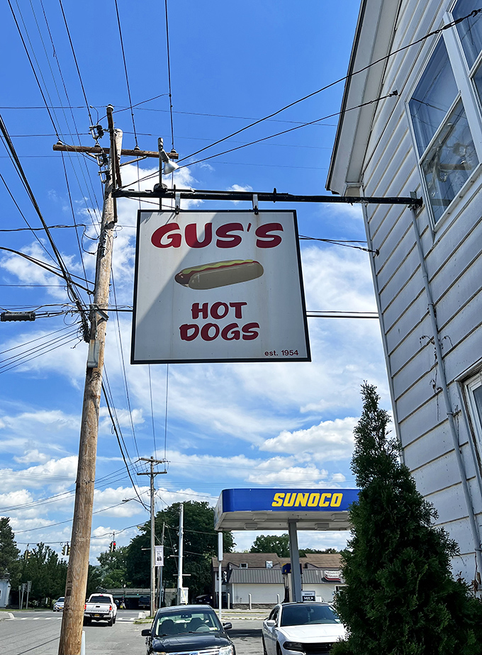 Step back in time at Gus's Hotdogs! This charming shack is serving up slices of Americana with a side of nostalgia.