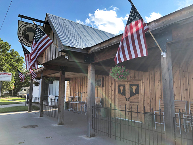 Welcome to beef paradise! The Hoof & Horn's rustic exterior promises a carnivorous adventure that'll make your taste buds do a happy dance.