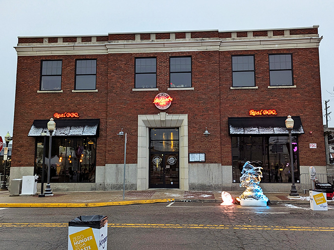 Welcome to BBQ heaven! This brick fortress of flavor stands ready to defend your taste buds from bland meals and hunger pangs.