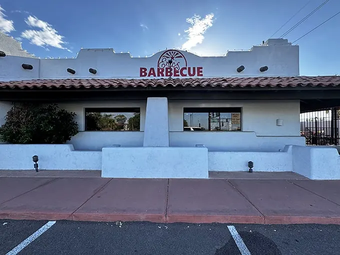 The white facade with that iconic red logo beckons like a barbecue lighthouse, guiding hungry souls to smoky salvation in Avondale.
