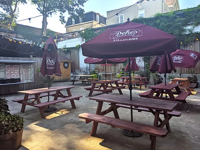 Deke's Garage Roadhouse: Where BBQ dreams and automotive themes collide in a delicious symphony of smoke and steel.