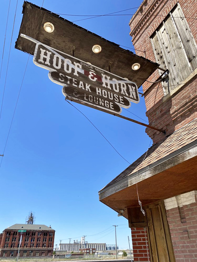 Step back in time! The Hoof & Horn's vintage sign promises a meaty adventure that's been sizzling since 1932. Talk about staying power!