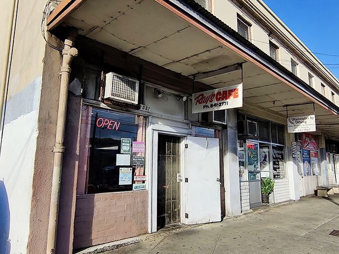Welcome to Ray's Cafe, where the neon "OPEN" sign isn't just an invitation—it's a promise of culinary adventure!