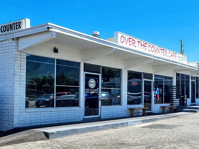 A beacon of breakfast bliss! Over the Counter Cafe's unassuming exterior hides a world of morning delights waiting to be discovered.