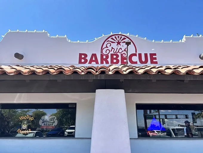 The white facade with that iconic red logo beckons like a barbecue lighthouse, guiding hungry souls to smoky salvation in Avondale.