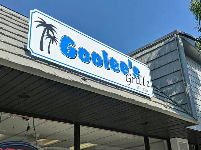 Welcome to flavor paradise! Goolee's Grille's cheery sign promises a beach-town breakfast adventure that'll make your taste buds do the hula.
