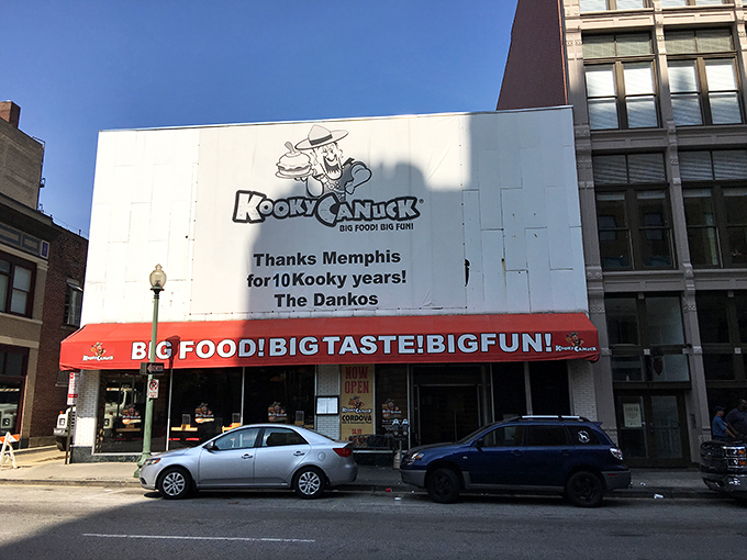 Welcome to Kooky Canuck, where the burgers are big and the fun is even bigger! This Memphis hotspot promises a dining adventure that's as bold as its neon sign.
