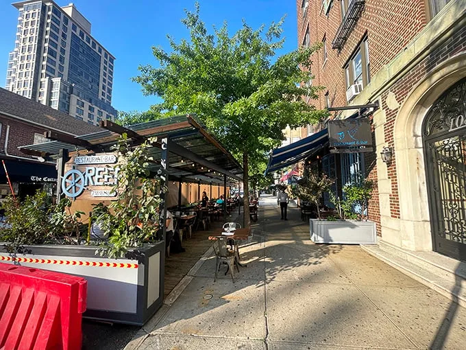 A seafood oasis in the urban jungle! Reef's charming exterior beckons with the promise of oceanic delights and al fresco dining.