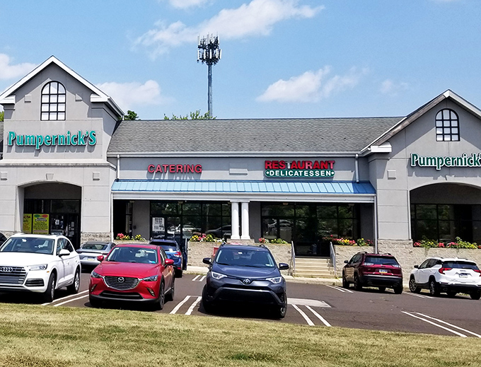 Welcome to Pumpernick's, where the exterior might not win beauty contests, but the flavors inside are runway-ready. This unassuming facade hides a treasure trove of deliciousness!