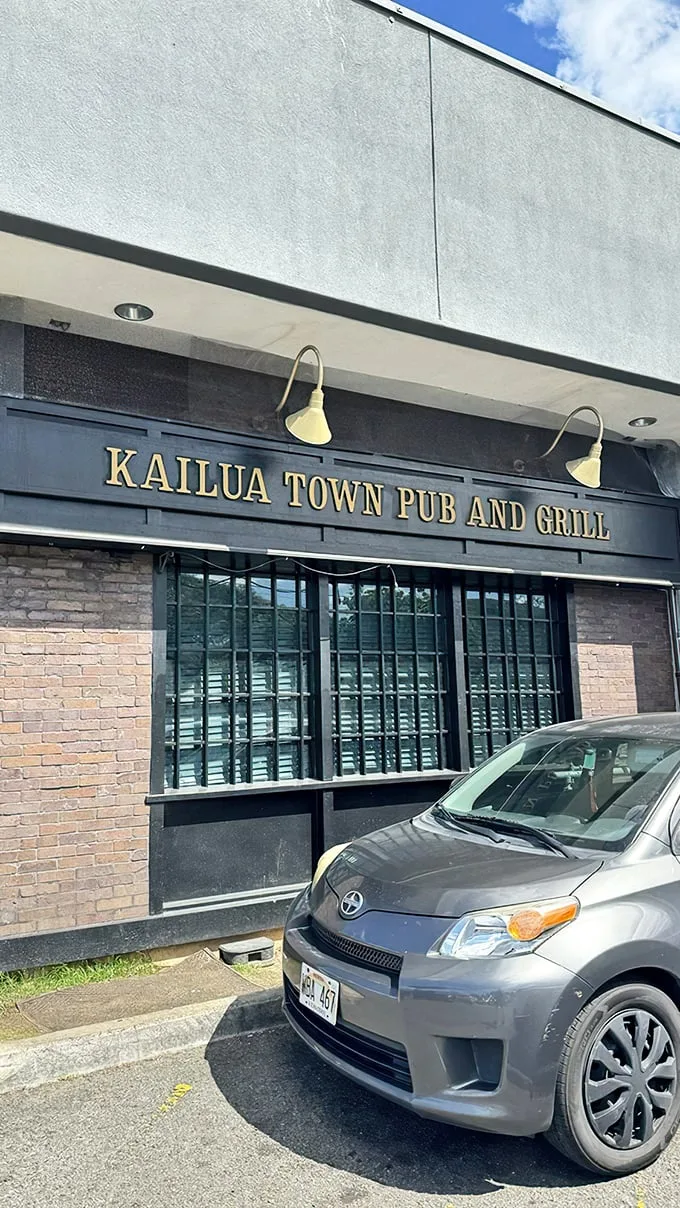 Welcome to flavor town! Kailua Town Pub and Grill's unassuming exterior hides a world of culinary delights waiting to be discovered.