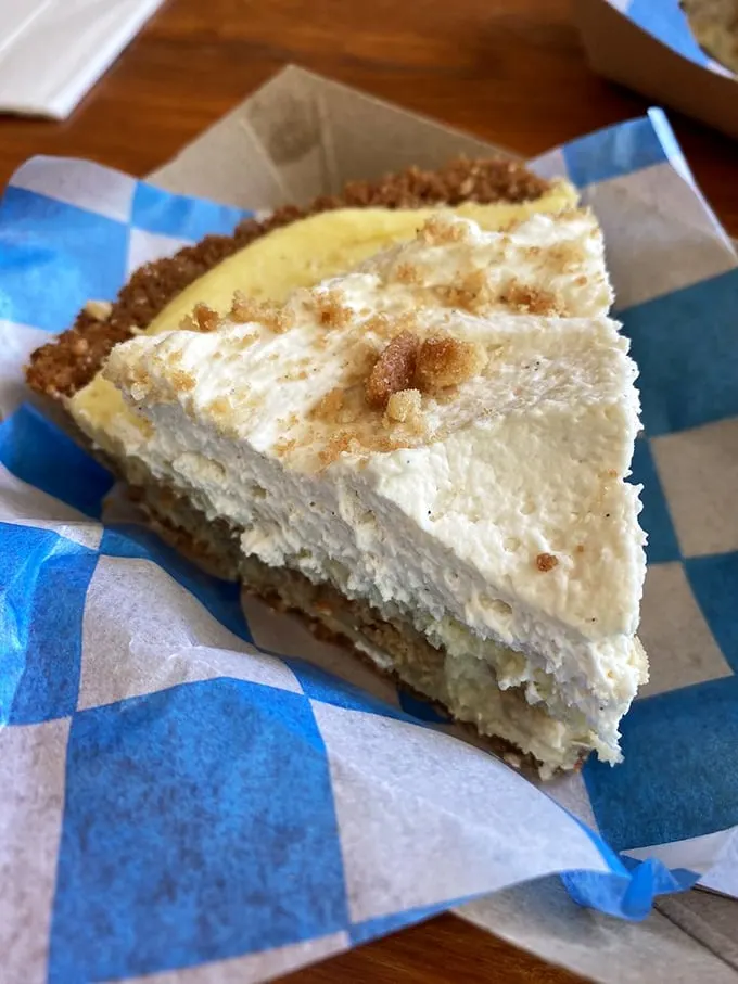 Going bananas never looked so good! This creamy dream is the dessert equivalent of slipping on a perfectly ripe banana peel – unexpectedly delightful.