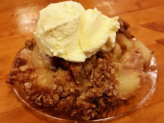 An apple crisp that would make Grandma proud – and maybe a little jealous. Don't forget to save room for dessert!