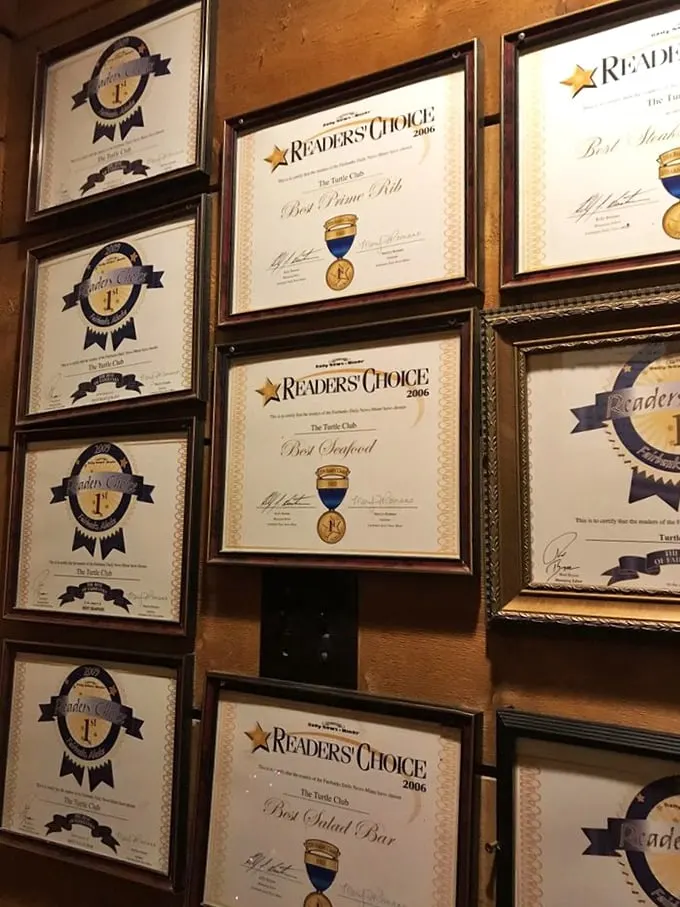 Wall of fame or wall of flavor? These awards prove that the Turtle Club isn't just winning hearts, it's winning taste buds too!