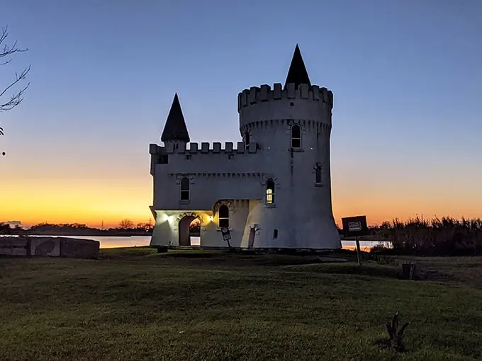 As the sun sets, the magic begins. This twilight scene looks like it's straight out of a storybook – complete with a happily ever after.