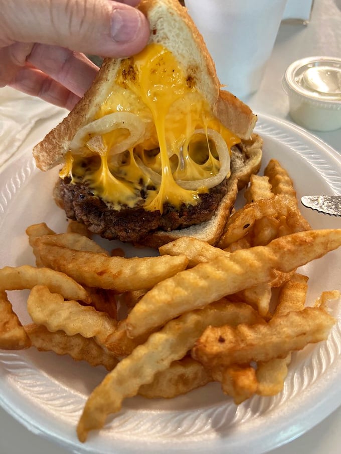 The sandwich says it all—you're not just a customer, you're part of the Advada's family. That patty is practically waving hello.