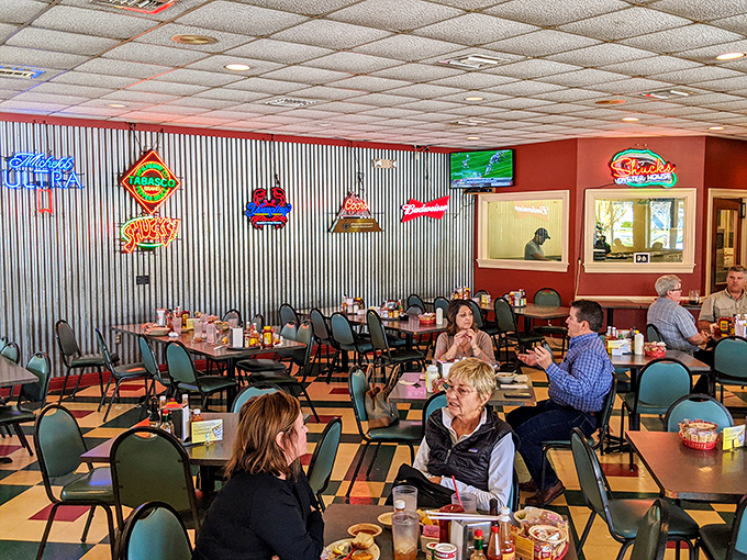 Where strangers become friends over a shared love of good eats. This dining room is serving up community spirit with a side of seafood.