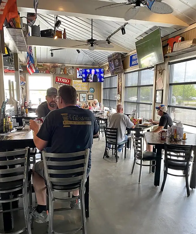 Happiness is a full plate and good company. These diners know the secret to life – great food shared with friends.