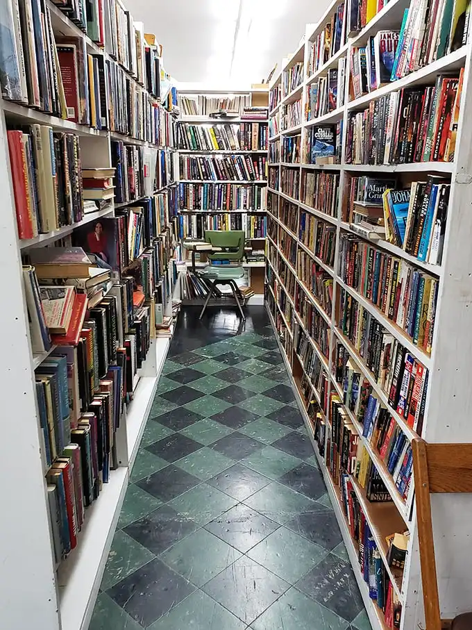 A bibliophile's dream and a Kindle's worst nightmare. These shelves hold more adventures than Indiana Jones could shake a whip at.