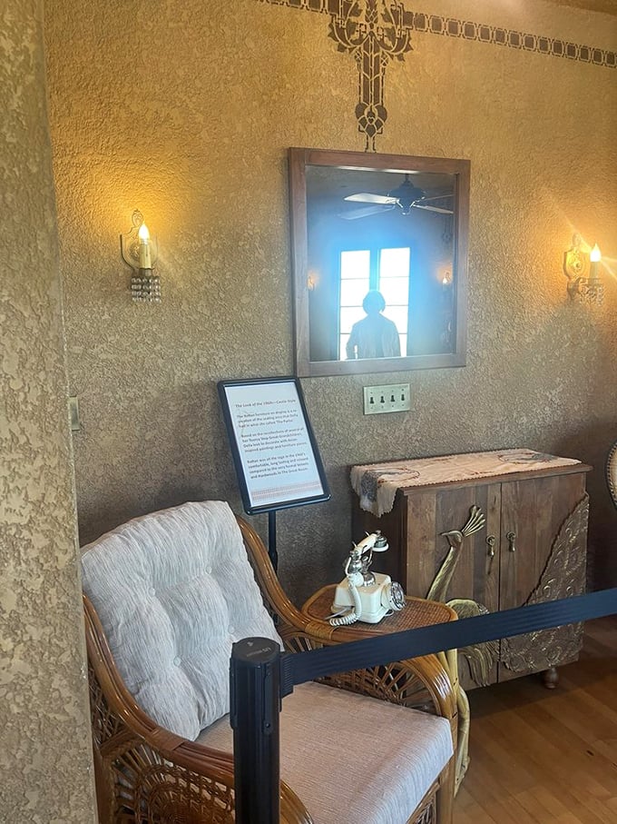 Pull up a chair and stay awhile. This cozy corner whispers tales of glamorous soirées and Wild West intrigue.