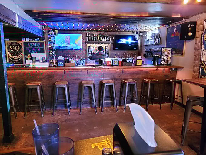 Pull up a stool and stay awhile. This bar is where burger dreams come true and diet plans go to die.