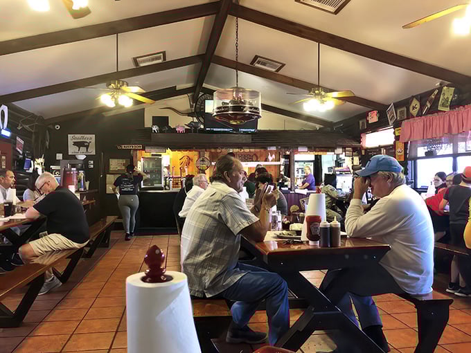 BBQ brings people together! This lively dining room is buzzing with the happy chatter of folks united in their love for great food.