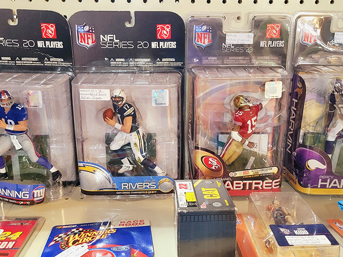 Frozen in plastic, these NFL legends remind us of Sunday afternoons spent cheering, groaning, and explaining offside rules to confused relatives.