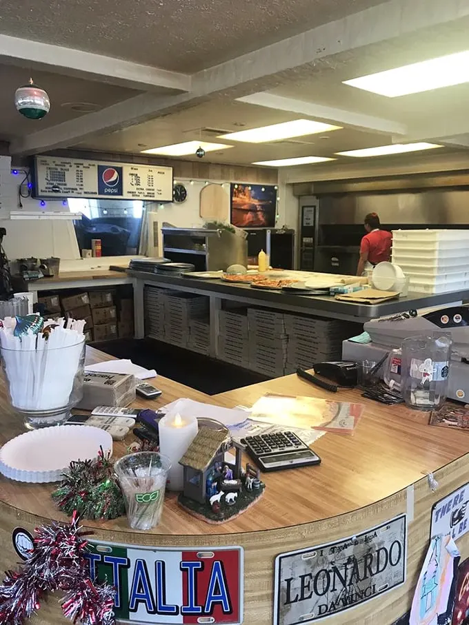 Where the magic happens! This open kitchen is like a front-row seat to the greatest show on earth: pizza making!