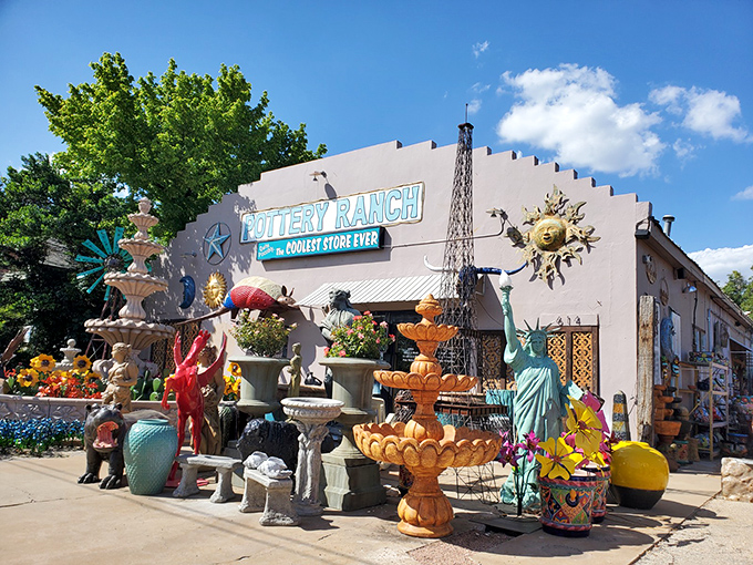 Pottery Ranch: A kaleidoscope of colors and kitsch. It's like your grandma's china cabinet exploded… in the best way possible!
