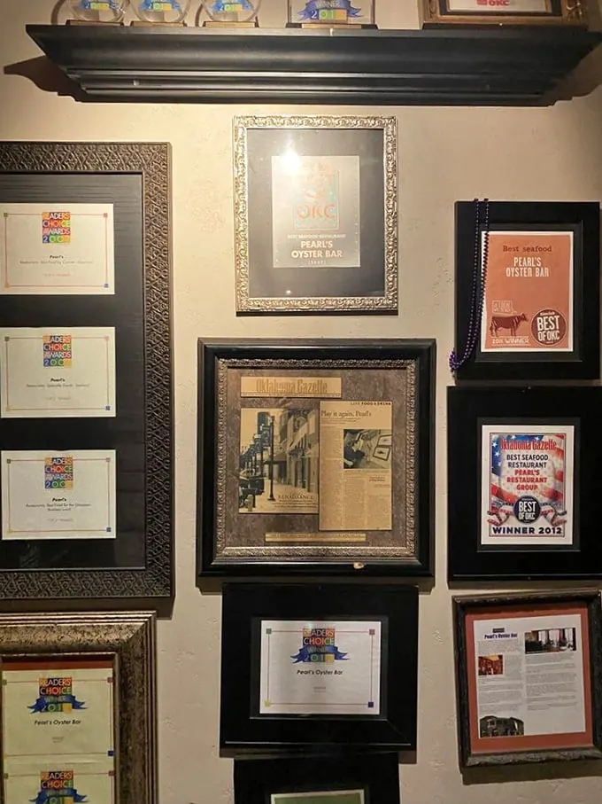 Wall of fame or hall of yum? Pearl's awards showcase their commitment to swimming ahead of the school.