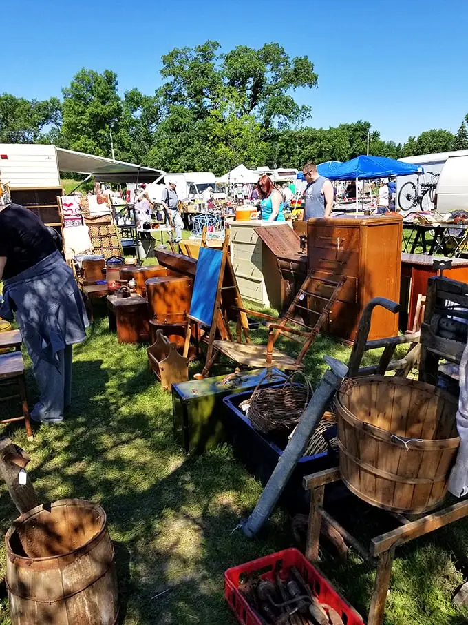 Wooden barrels, antique furniture, and the unmistakable patina of history—this isn't shopping, it's time travel with price tags.
