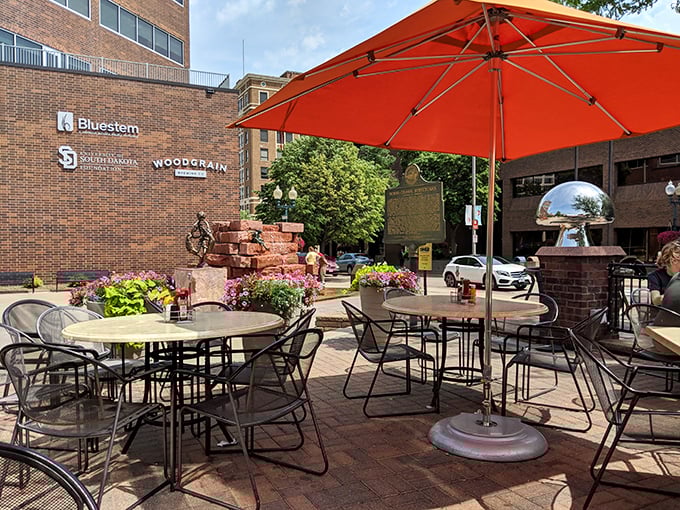 Al fresco dining, diner-style. Because sometimes you need your coffee with a side of fresh air and people-watching.