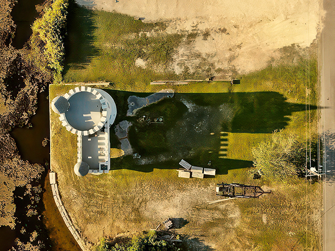A bird's eye view of whimsy! From up here, you can really appreciate the architect's vision – part Camelot, part cozy cottage, all charm.