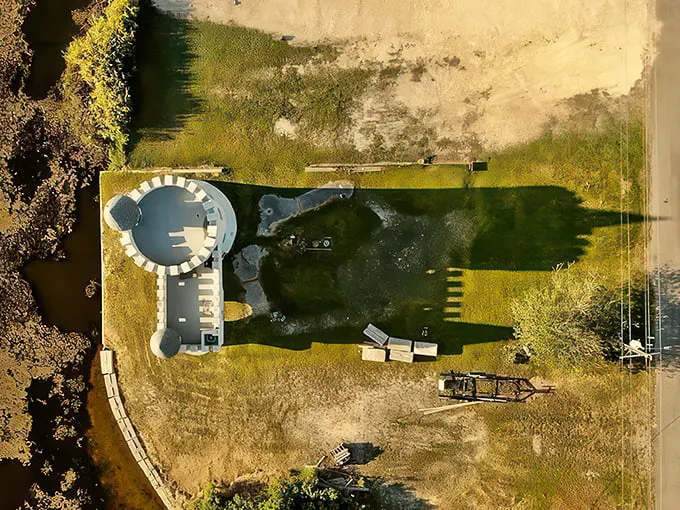 A bird's eye view of whimsy! From up here, you can really appreciate the architect's vision – part Camelot, part cozy cottage, all charm.