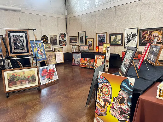 From kitschy to classy, this art corner has it all. Find your next conversation piece or the painting that ties the whole room together.