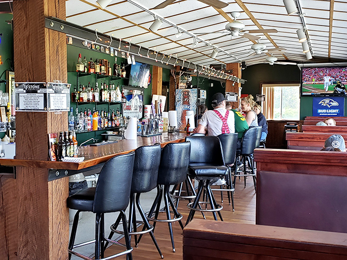 A room full of happy diners, all united in the universal language of "mmm" and "pass the napkins, please."