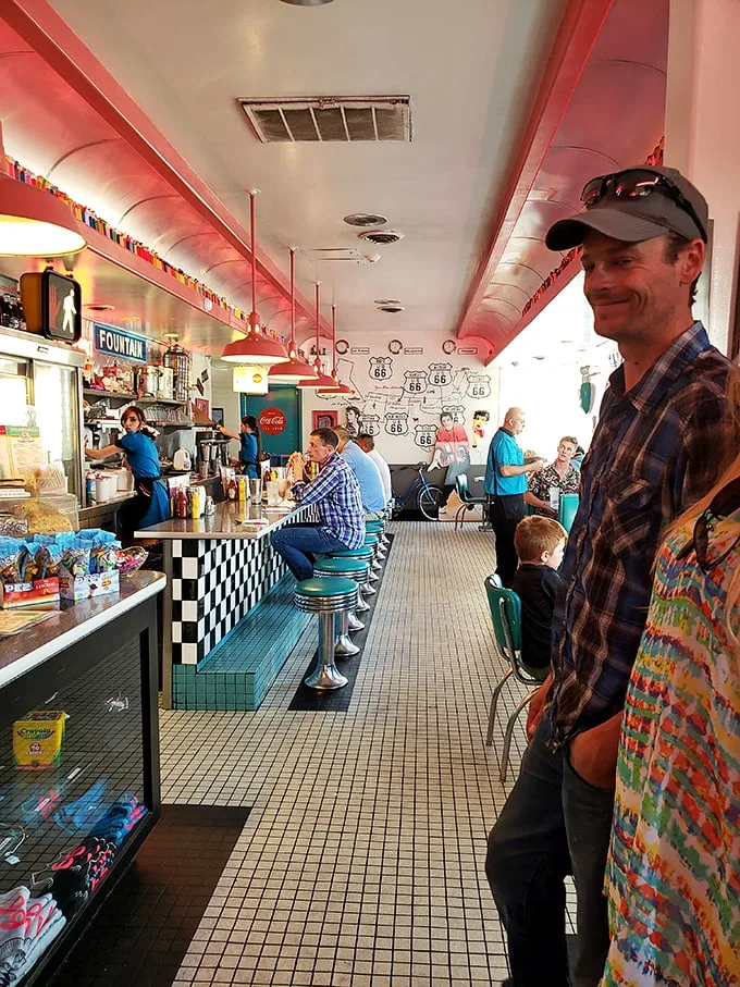 Where everybody knows your name (or at least your favorite milkshake). The bustling counter is like a scene from "Happy Days."