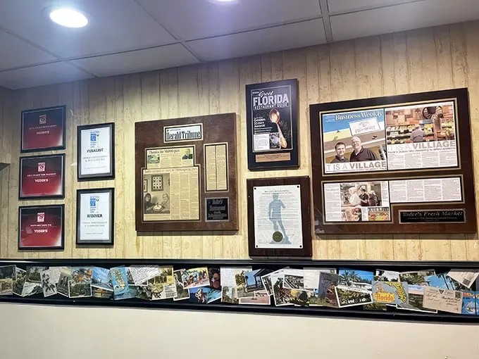 If walls could talk, they'd brag! This award wall is a testament to Yoder's greatness – and your excellent taste in choosing to eat here.