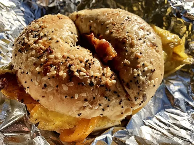 Breakfast of champions... and regular folks too. This bagel sandwich is the morning motivation you never knew you needed.