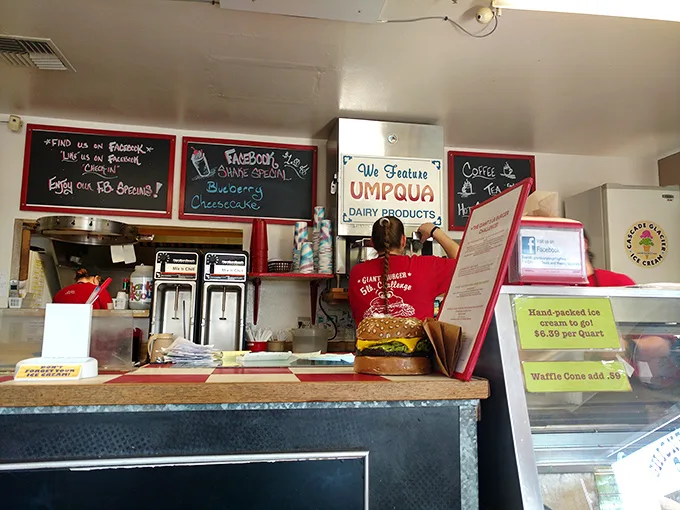 Where the magic happens! This counter is the stage where burger artistry meets hungry audience.