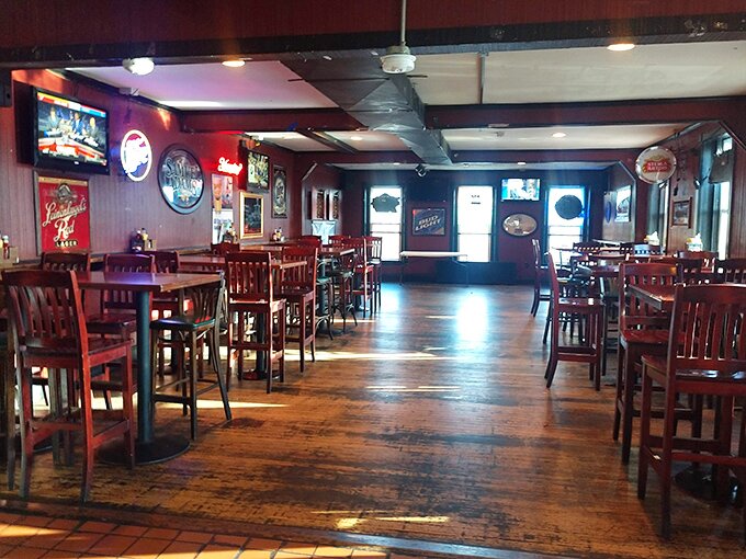 Wing paradise found! This dining area is where friendships are forged over shared plates and sauce-stained fingers.