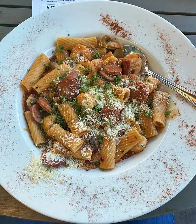 Pasta la vista, baby! This Seafood Diablo is bringing the heat and the sweet to your plate.
