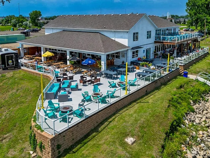 Bird's eye view of paradise! The Paddle Trap isn't just a restaurant, it's a mini-vacation waiting to happen.