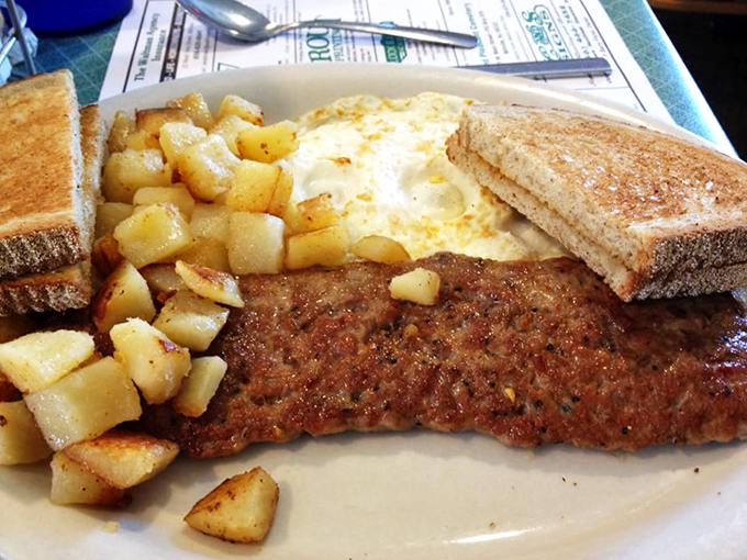 "Eggs-actly what the doctor ordered!" This hearty breakfast plate is guaranteed to cure what ails you – especially if it's hunger.
