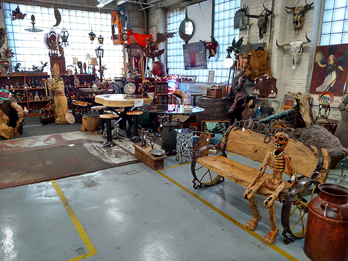 Chandeliers and chairs and clocks, oh my! This corner is what happens when "Beauty and the Beast" meets "American Pickers." Be our guest and browse awhile!