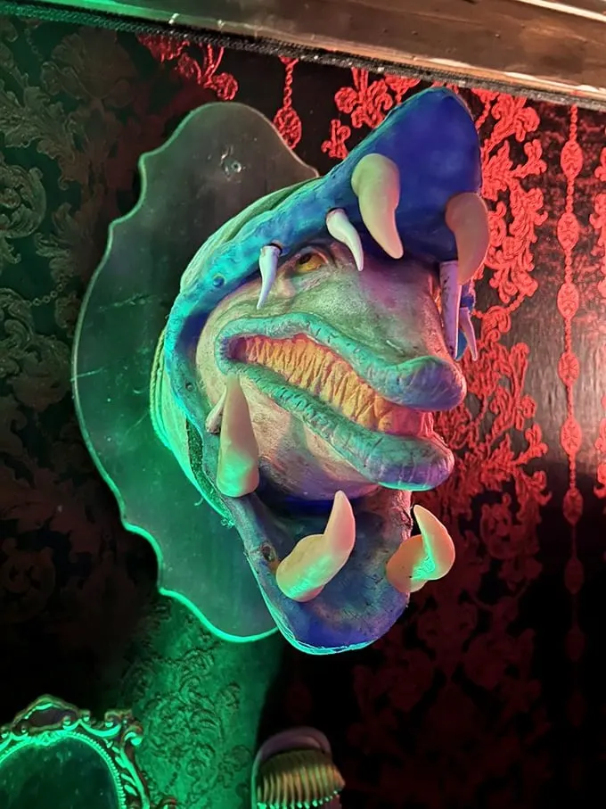 "Honey, I think there's something wrong with the decor…" This nightmarish creature is just one of many surprises lurking in every corner.