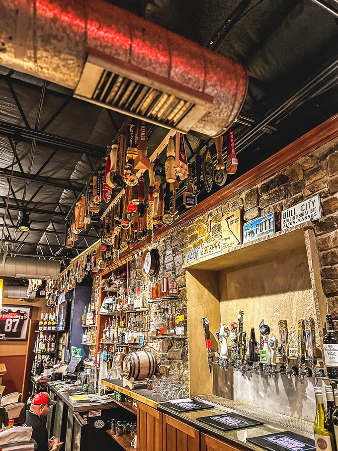 Taps and treasures! This bar area is a liquid goldmine, with enough options to make a pirate say, "Forget the rum, matey!"