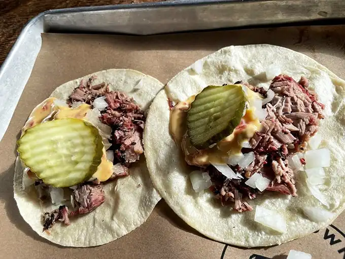 Taco 'bout delicious! These brisket tacos are a Tex-Mex twist that'll have you saying "Holy guacamole!" with every bite.