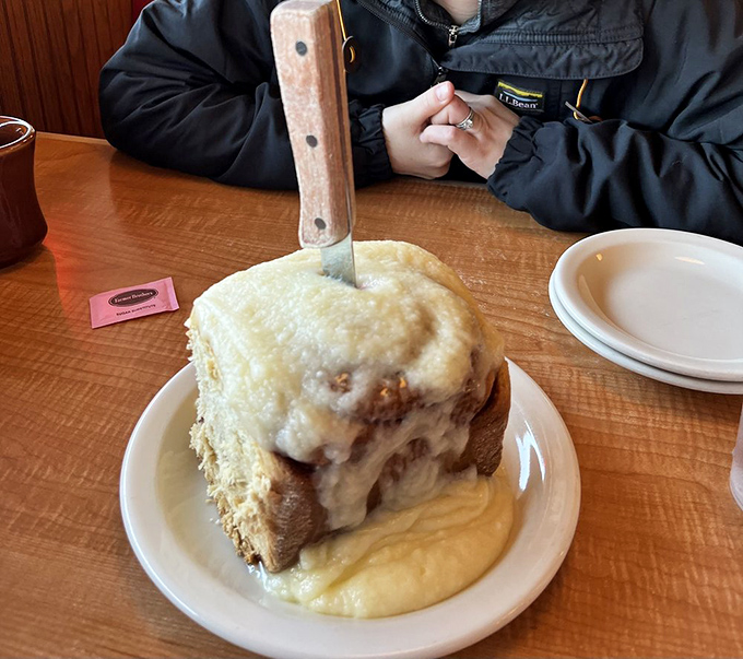Meet the cinnamon roll that ate Manhattan. This behemoth of buttery, cinnamon-swirled goodness is a meal unto itself.