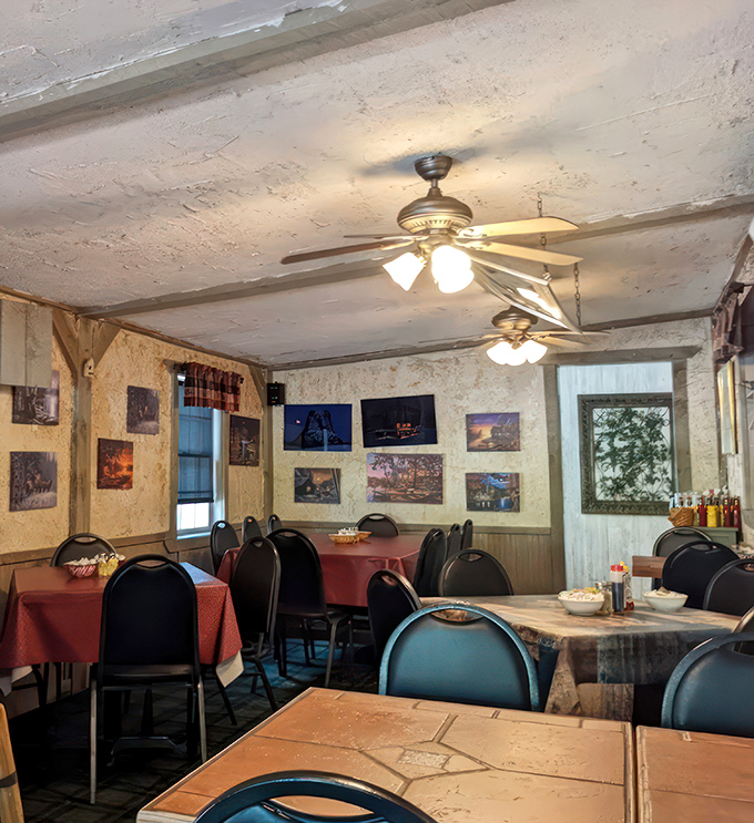 Cozy corners and local artwork create an atmosphere as comforting as grandma's living room, but with better food.