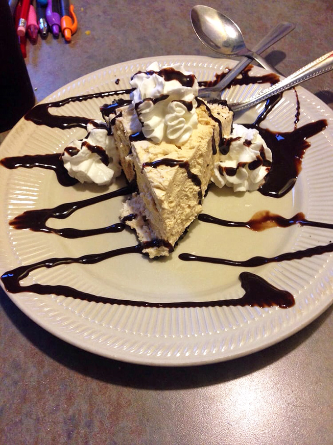 Peanut butter pie that's smoother than a glacier's surface. One bite, and you'll be plotting your next visit faster than you can say "aurora borealis."